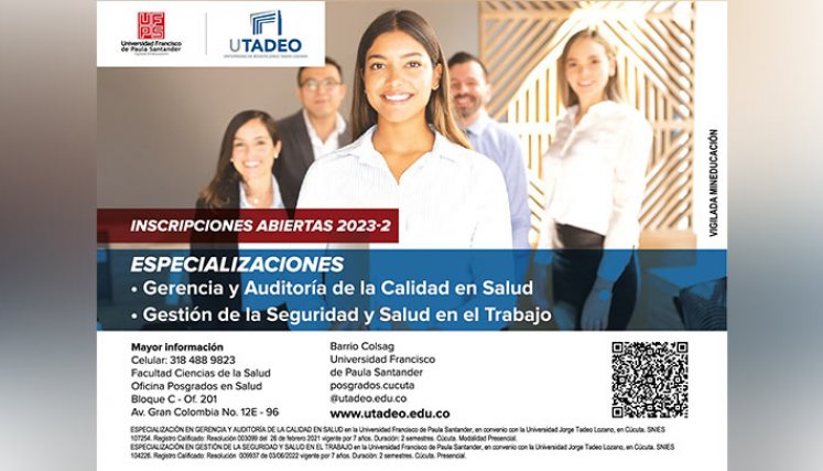 Especializaciones de la UTadeo, una apuesta por la salud en Cúcuta